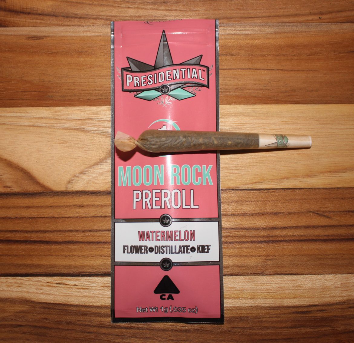 Presidental's Moon Rock Infused Watermelon Preroll Review | Emjay Blog